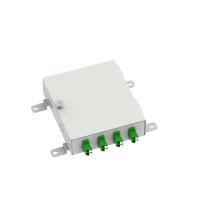 China RAL 7035 4 Cores LC UPC Fiber Optic Terminal Box Wall Mount FTTX 136x118x34mm for sale