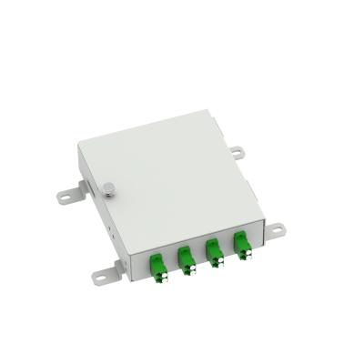China RAL 7035 4 Cores LC UPC Fiber Optic Terminal Box Wall Mount FTTX 136x118x34mm for sale