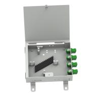 China RAL 7035 4 Cores LC UPC Fiber Optic Terminal Box Wall Mount FTTX 136x118x34mm for sale