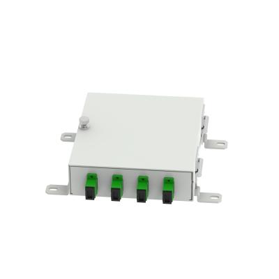 China ODN Network SC APC Type 4 Cores Fiber Optic FTTH Terminal Box for FTTX Distribution for sale