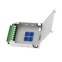 China Cold Rolled Steel 8 Cores SC APC Fiber Optic FTTH Terminal Box Wall Mount 180x130x36mm for sale