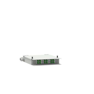 China Cold Rolled Steel 12 Cores FC APC Fiber Optic FTTH Terminal Box for ODN Network for sale