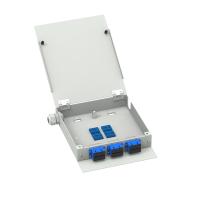 China 12 Cores SC UPC Fiber Optic Terminal Box Wall Mount Cold Rolled Steel FTTX for sale