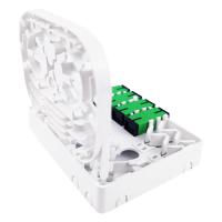 China SC/APC Gray 4 Cores Plastic Fiber Optic Faceplate Socket Panel for Indoor Network FTTH for sale