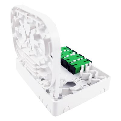 China SC/APC Gray 4 Cores Plastic Fiber Optic Faceplate Socket Panel for Indoor Network FTTH for sale