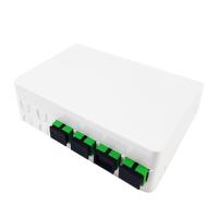 China SC/APC Gray 4 Cores Plastic Fiber Optic Faceplate Socket Panel for Indoor Network FTTH for sale