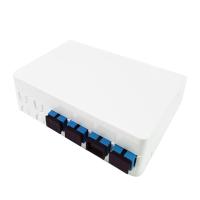 China FTTH Network Indoor 4 Cores SC UPC Plastic Fiber Optic Faceplate Socket Panel in Gray for sale