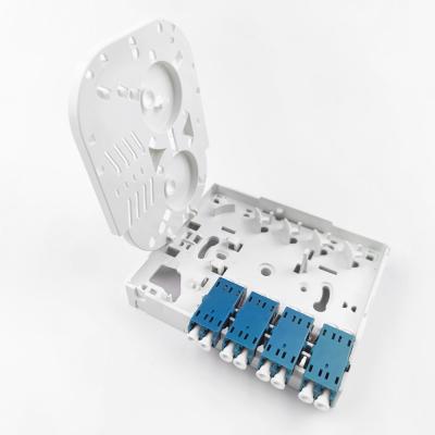 China -Made Gray/White 4 Cores LC UPC Plastic Fiber Optic Faceplate Socket Panel for Indoor for sale