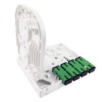 China SC/APC 4 Port Fiber Optic Socket Panel 102x82x32mm Indoor FTTH Network for sale