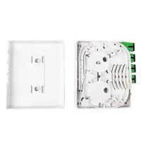 China SC/APC 4 Port Fiber Optic Socket Panel 102x82x32mm Indoor FTTH Network for sale