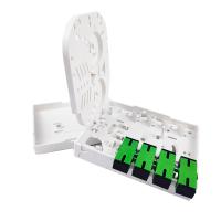 China SC/APC 4 Port Fiber Optic Socket Panel 102x82x32mm Indoor FTTH Network for sale