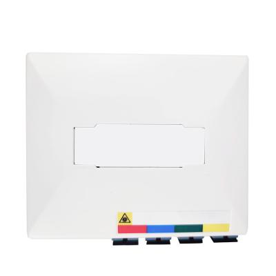 China Indoor 4 Port SC/UPC Fiber Optic Faceplate Socket Panel 100x80x30mm PC Material for sale