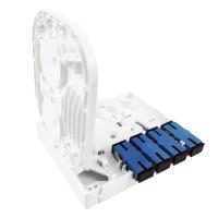 China Indoor 4 Port SC/UPC Fiber Optic Faceplate Socket Panel 100x80x30mm PC Material for sale
