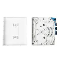 China Indoor 4 Port SC/UPC Fiber Optic Faceplate Socket Panel 100x80x30mm PC Material for sale
