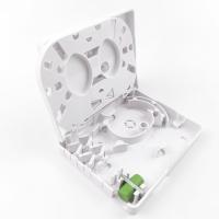 China FTTH Network Indoor Wall Mounted FC APC Plastic Fiber Optic Faceplate Socket Panel 2 Cores for sale
