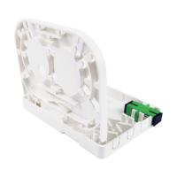 China 2 Cores SC APC Plastic Fiber Optic Faceplate Socket Panel for Indoor in FTTH Network for sale