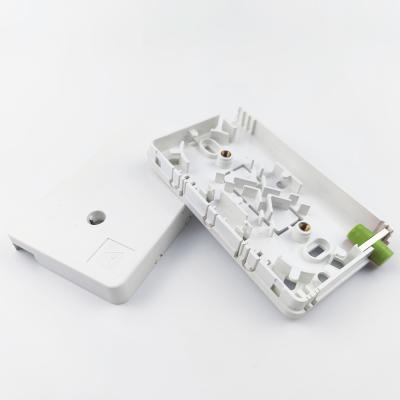 China Wall Mounted 2 Port FC APC Fiber Optic Faceplate Socket Panel ABS 116x71x19mm for sale