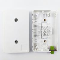 China Wall Mounted 2 Port FC APC Fiber Optic Faceplate Socket Panel ABS 116x71x19mm for sale