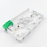 China FTTH Network Fiber Optic Cable Socket Panel 2 Cores LC APC Plastic Faceplate 116*69*19 mm for sale