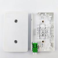 China FTTH Network Fiber Optic Cable Socket Panel 2 Cores LC APC Plastic Faceplate 116*69*19 mm for sale