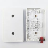 China 2 Cores UPC Plastic Fiber Optic Faceplate Socket Panel for FTTH Network in White/Gray for sale