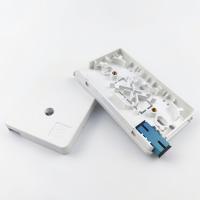 China SC UPC Plastic Fiber Optic Faceplate Socket Panel for 2 Cores Indoor FTTH Network Cable for sale