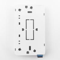 China SC UPC Plastic Fiber Optic Faceplate Socket Panel for 2 Cores Indoor FTTH Network Cable for sale