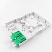 China Gray LC APC Plastic Fiber Optic Faceplate Socket Panel 2 Cores for Indoor Network for sale