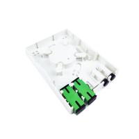 China 2 Cores SC APC Plastic Fiber Optic Faceplate Socket Panel for Indoor in FTTH Network for sale