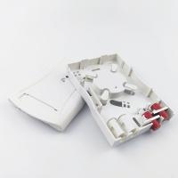China Gray FC/UPC 2 Port Plastic Fiber Optic Faceplate Socket Panel 124x80x26mm for Indoor FTTH Network for sale