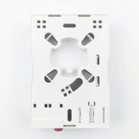 China Gray FC/UPC 2 Port Plastic Fiber Optic Faceplate Socket Panel 124x80x26mm for Indoor FTTH Network for sale