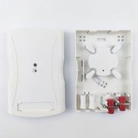China Gray FC/UPC 2 Port Plastic Fiber Optic Faceplate Socket Panel 124x80x26mm for Indoor FTTH Network for sale