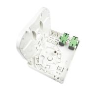 China SC APC Plastic Fiber Optic Faceplate Socket Panel 2 Cores for Indoor and FTTH Network for sale