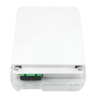 China 2 Cores SC APC Plastic Fiber Optic Face Plate Socket Panel for Indoor in FTTH Network for sale