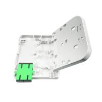 China 2 Cores SC APC Plastic Fiber Optic Face Plate Socket Panel for Indoor in FTTH Network for sale
