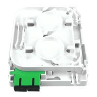 China 2 Cores SC APC Plastic Fiber Optic Face Plate Socket Panel for Indoor in FTTH Network for sale