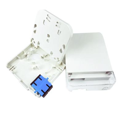 China SC UPC Plastic Fiber Optic Face Plate Socket Panel for Indoor FTTH Network Installation for sale