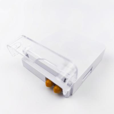 China FTTH Network Indoor APC Plastic Fiber Optic Face Plate Socket Panel 2 Cores ST with 5 for sale