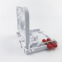 China 2 Cores ST UPC Plastic Fiber Optic Face Plate Socket Panel for FTTH White Integration for sale