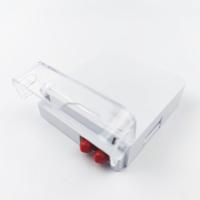 China 2 Cores ST UPC Plastic Fiber Optic Face Plate Socket Panel for FTTH White Integration for sale