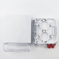 China 2 Cores ST UPC Plastic Fiber Optic Face Plate Socket Panel for FTTH White Integration for sale