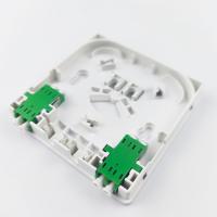 China 2 Cores LC APC Plastic Faceplate Fiber Optic Socket Panel for Indoor in FTTH Network for sale
