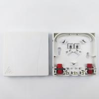 China 114x85x21mm FC/UPC 2 Port Plastic Fiber Optic Faceplate Socket Panel for Indoor FTTH Network for sale