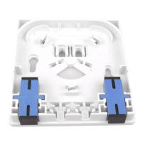 China 2 Cores UPC Plastic Fiber Optic Faceplate Socket Panel for Indoor in FTTH Network for sale