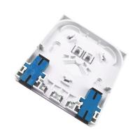 China 2 Cores UPC Plastic Fiber Optic Faceplate Socket Panel for Indoor in FTTH Network for sale