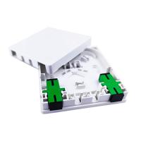 China 2 Port SC APC Plastic Fiber Optic Faceplate Socket Panel 115x86x22mm for FTTH Network for sale