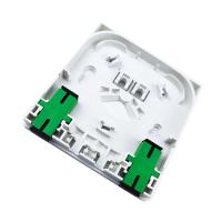 China 2 Port SC APC Plastic Fiber Optic Faceplate Socket Panel 115x86x22mm for FTTH Network for sale