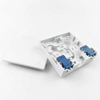 China Wired LAN 2 Cores Plastic Fiber Optic Faceplate Socket Panel for Indoor FTTH Network for sale