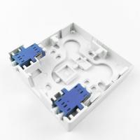 China Wired LAN 2 Cores Plastic Fiber Optic Faceplate Socket Panel for Indoor FTTH Network for sale