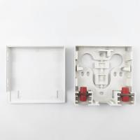 China 2 Port FC UPC Plastic Fiber Optic Faceplate Socket Panel 85x85mm for Indoor FTTH Network for sale